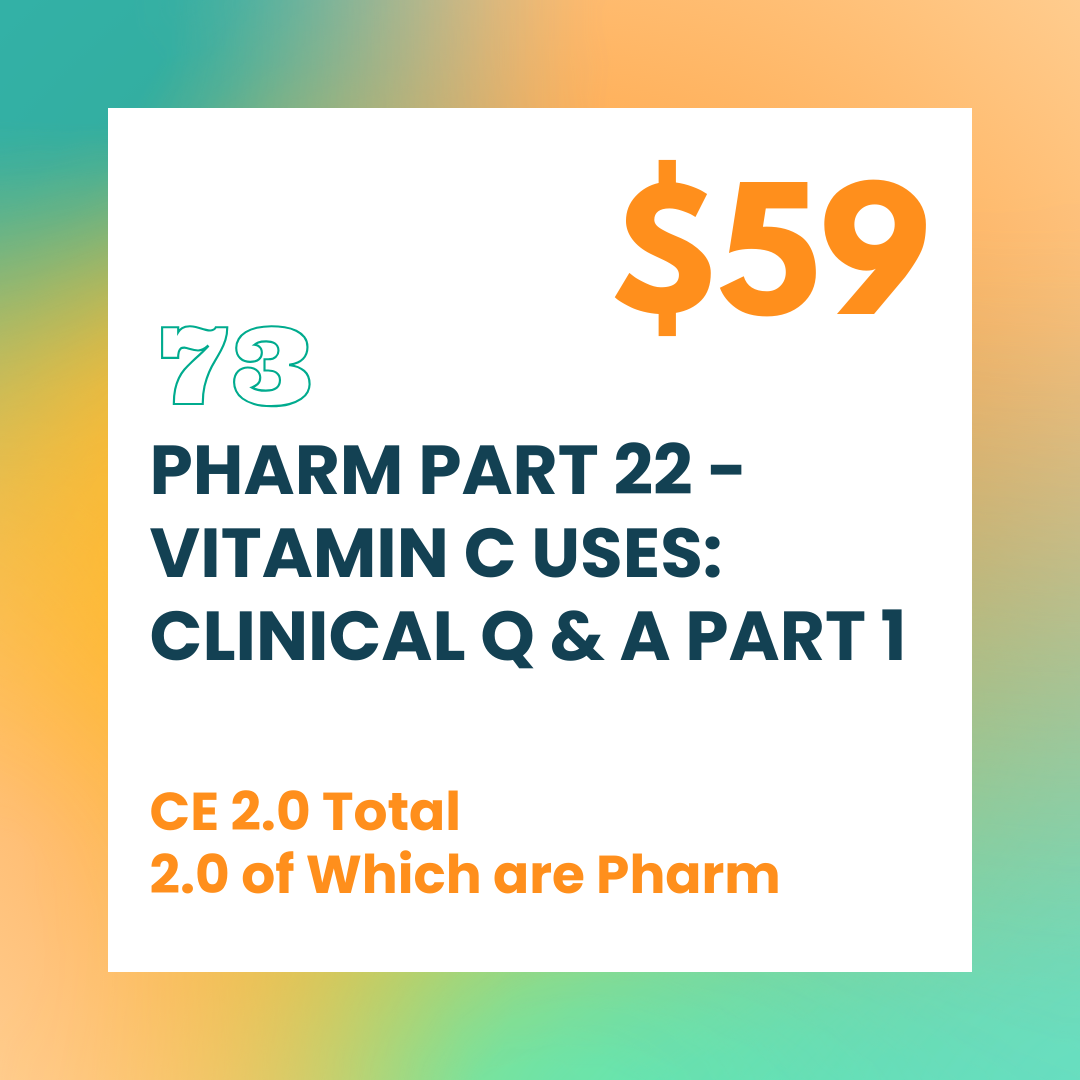 #73 Vitamin-C: Clinical Q&A Part-1 - Consult Dr. Anderson